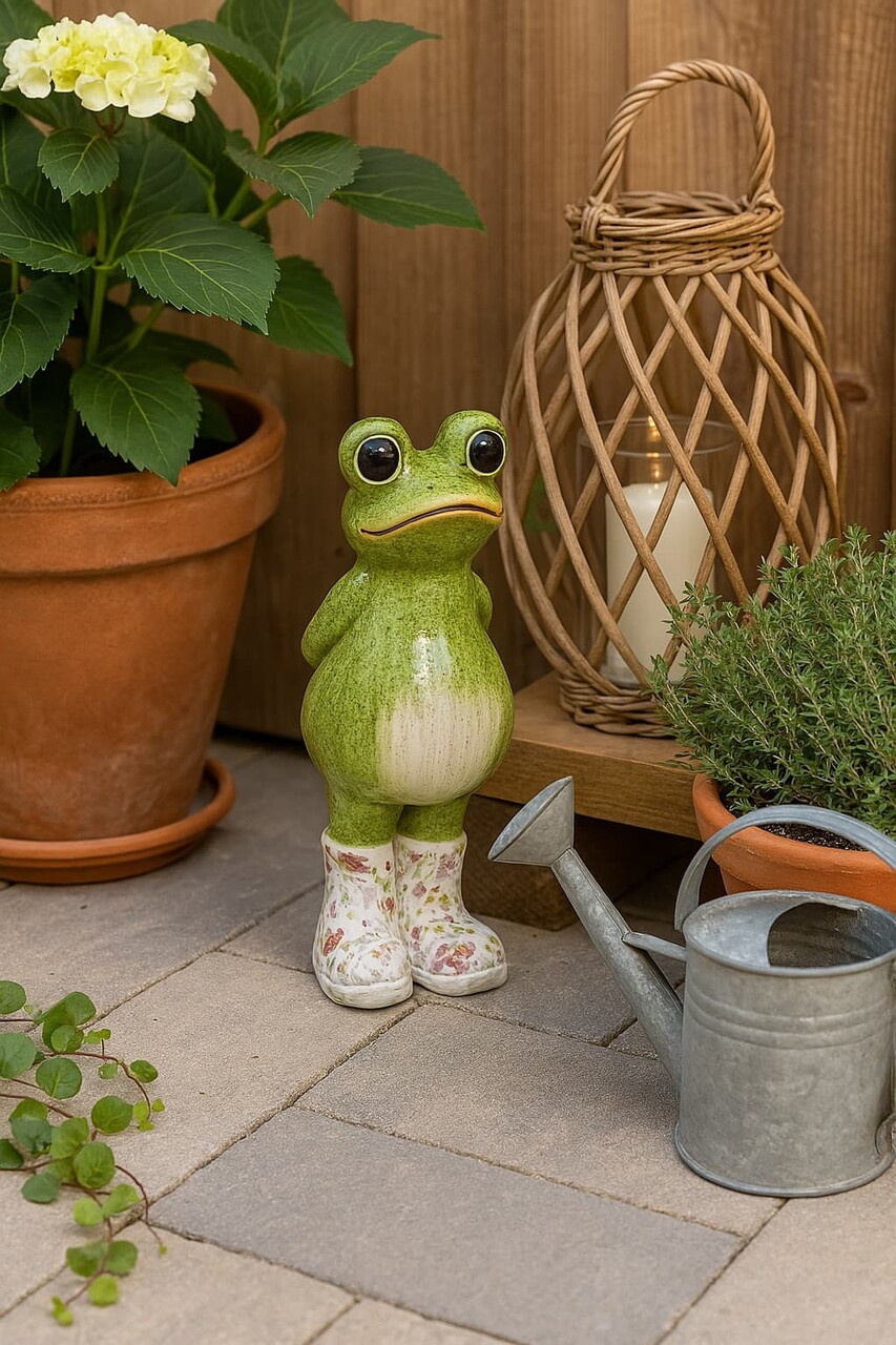 Frog Dísz, Decoris, 14x16x39 cm, magnézium, színes - Mezoni